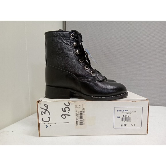 Old West | Shoes | Nos Jama Old West Childrens Black Leather Boots Size ...